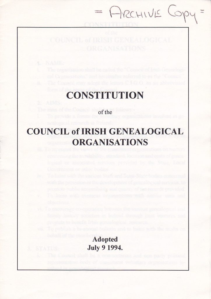 About Us – Genealogical Society of Ireland
